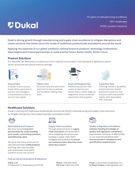 Dukal I Medical Supply & Medical Product Manufacturing