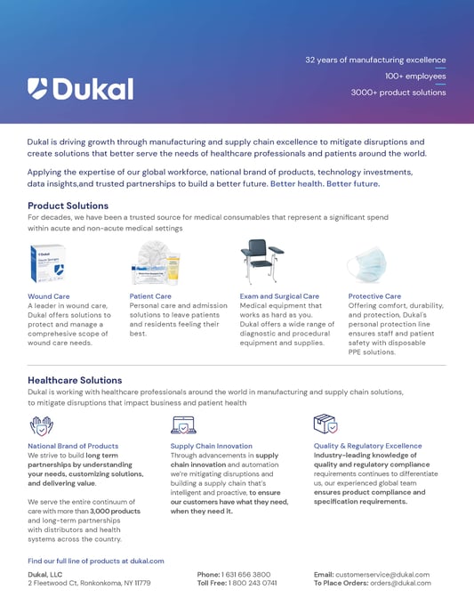 Dukal I Medical Supply & Medical Product Manufacturing